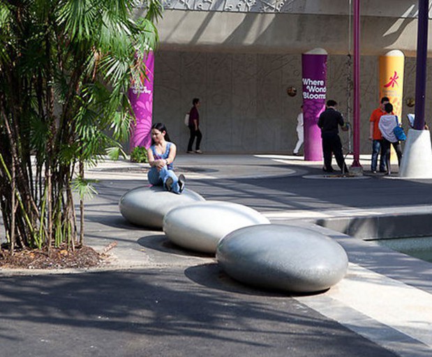 Polished concrete Pebble Seats for Gardens by the Bay | Barrell ...
