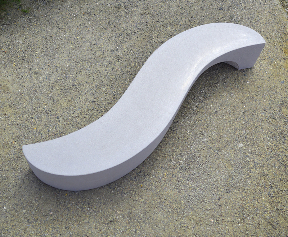 Wave granite aggregate concrete bench | Barrell Sculpture | ESI ...