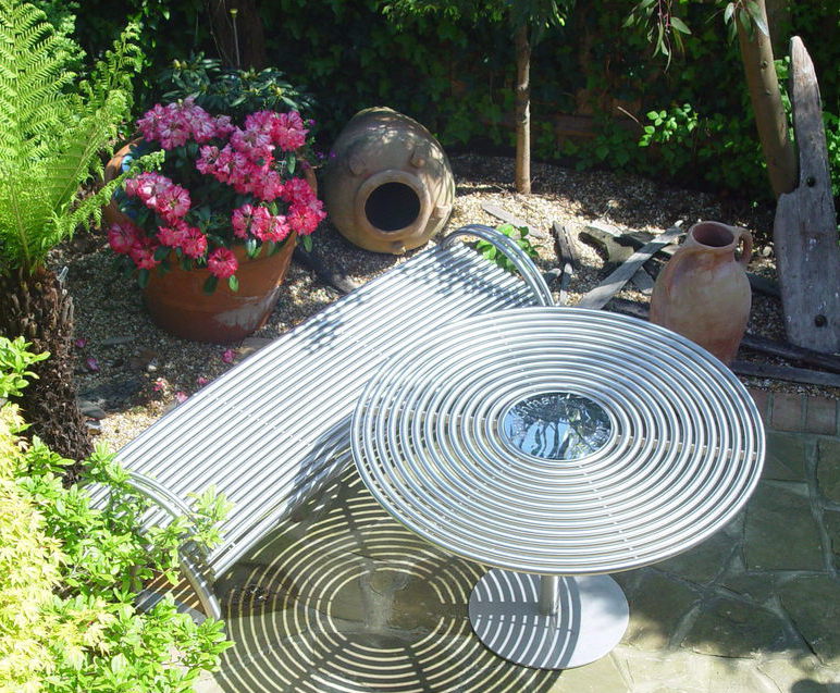 Centerline CL091 contemporary circular steel table | Benchmark Design ...