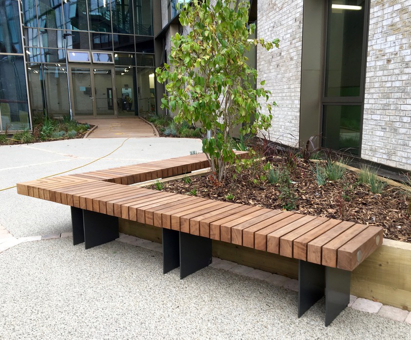 New iroko bench range for the Living Systems Institute | Benchmark ...