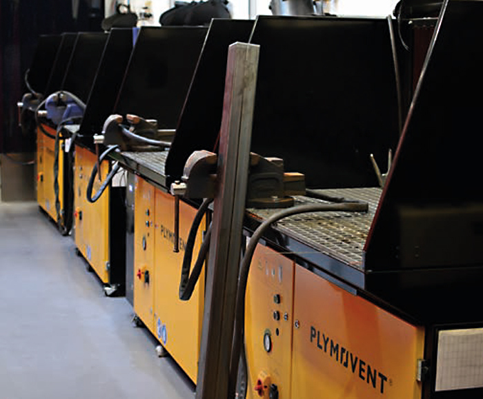 Downdraft tables remove welding fumes at Furness College | Plymovent ...