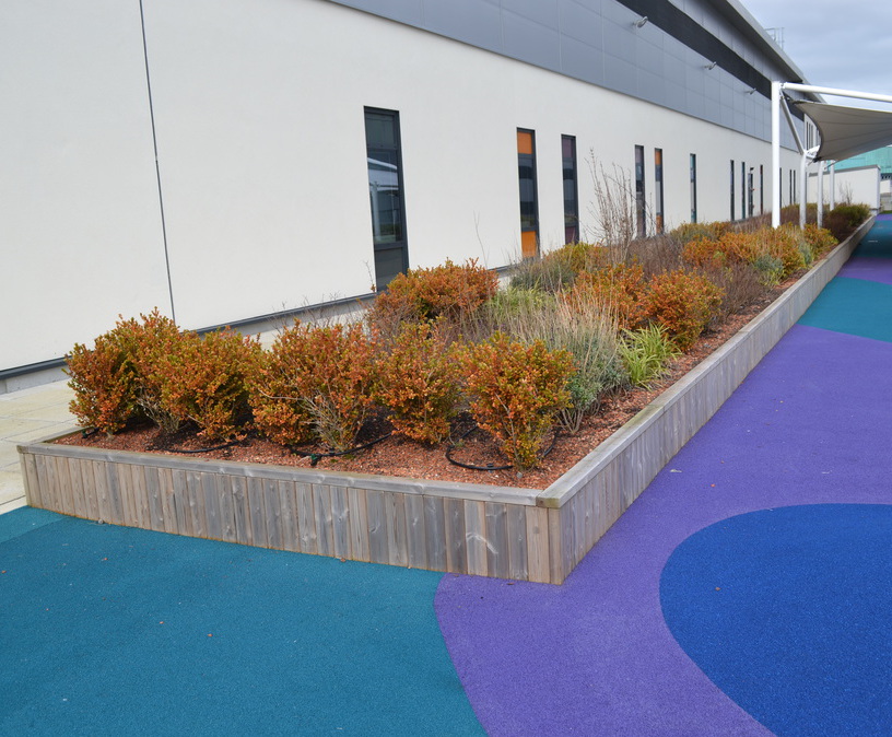 Timber roof terrace planters | Street Design | ESI External Works