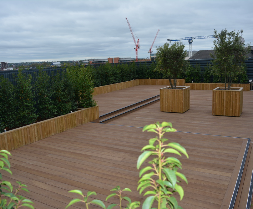 Timber roof terrace planters | Street Design | ESI External Works