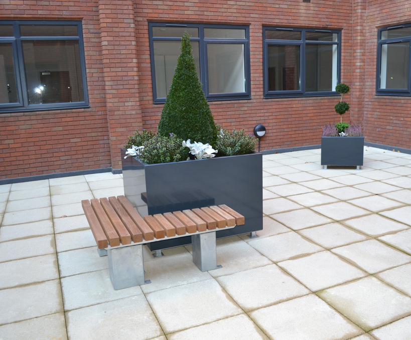 Planters with integrated seating | Street Design | ESI External Works
