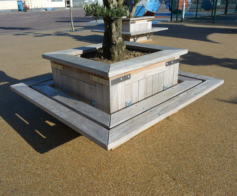 Planters with integrated seating | Street Design | ESI External Works