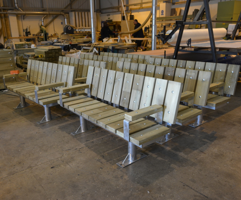 Spalding timber and metal seating | Street Design | ESI External Works