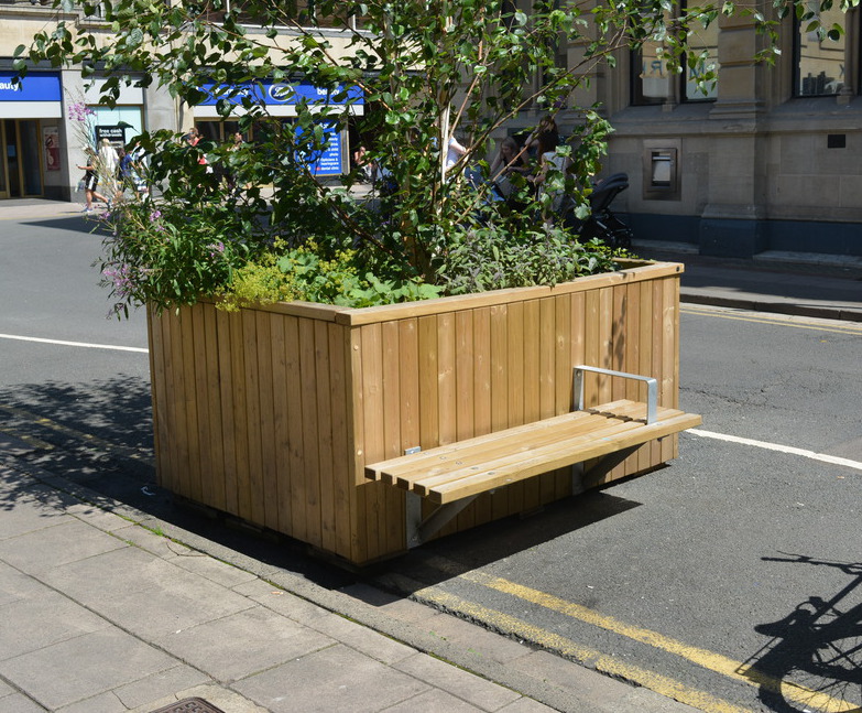 Integrated planters and seating for town centre | Street Design | ESI ...