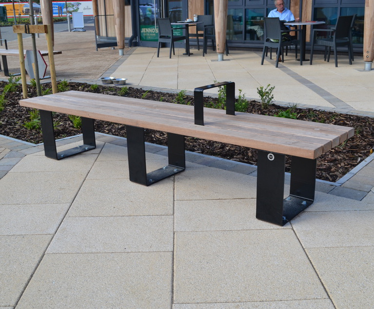 Bespoke hardwood benches | Street Design | ESI External Works