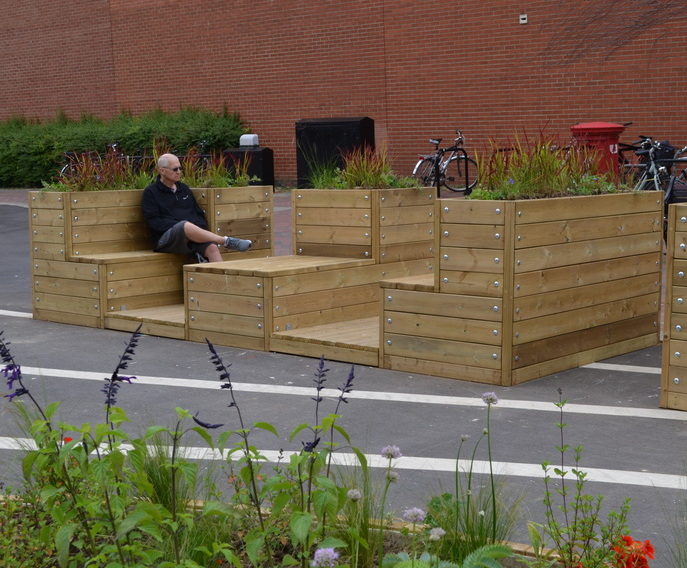 Timber parklets and planters for Worthing Council | Street Design | ESI ...