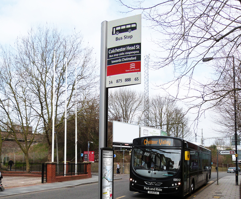 Elite bus stop information system | Trueform | ESI External Works