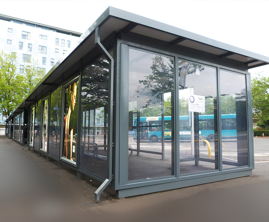 Bespoke passenger waiting shelter, Bletchley Bus Station | Trueform ...