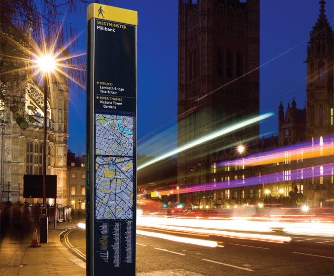 Legible London wayfinding units for Greater London | Trueform | ESI ...