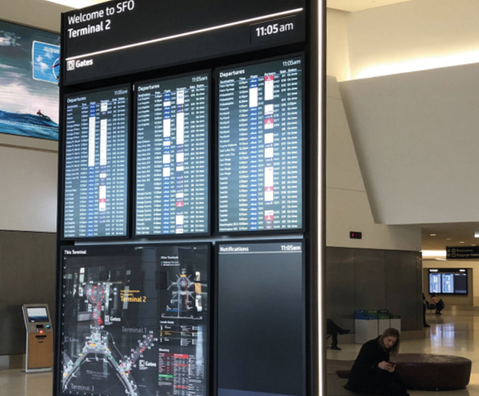 Digital directional signage - San Francisco Airport | Trueform | ESI ...