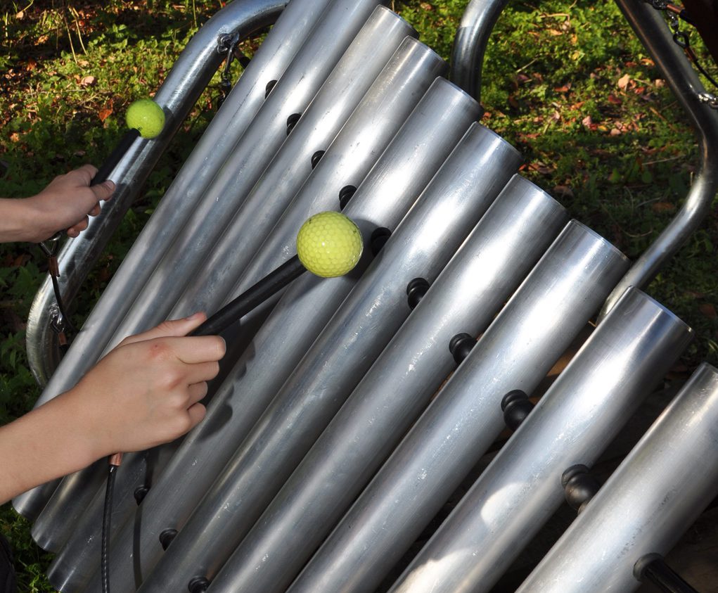 Steel-framed metallophone for outdoor areas | Acoustic Arts | ESI ...