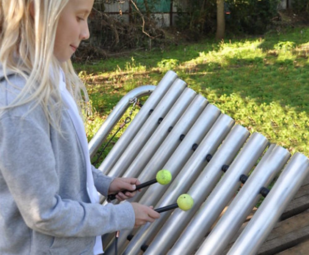 Steel-framed metallophone for outdoor areas | Acoustic Arts | ESI ...