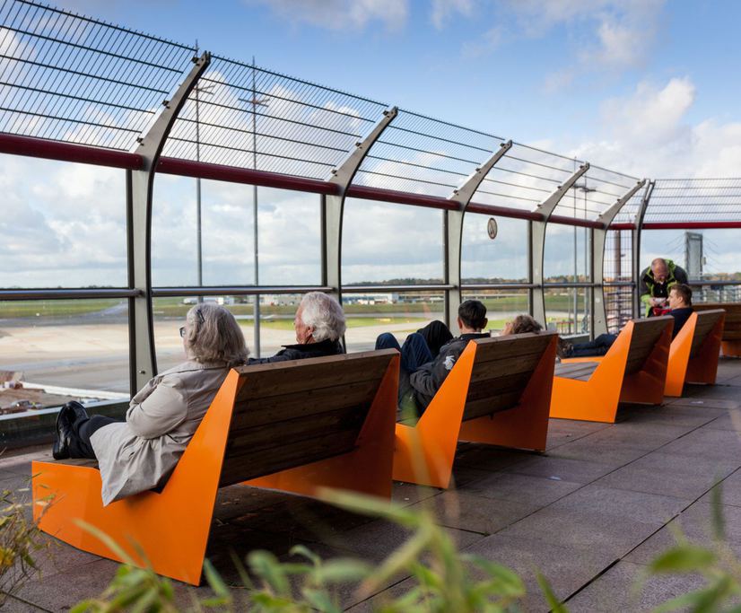 BLOC sun benches, BERG picnic benches - Hamburg Airport | Vestre Ltd ...