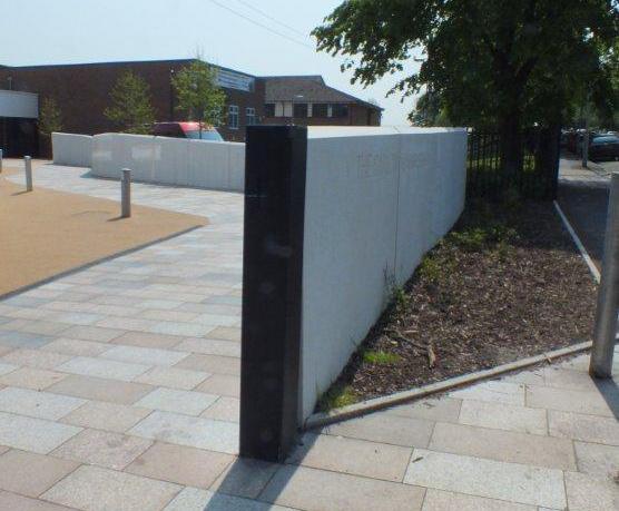 Concrete architectural retaining walls for high school | URBASTYLE ...