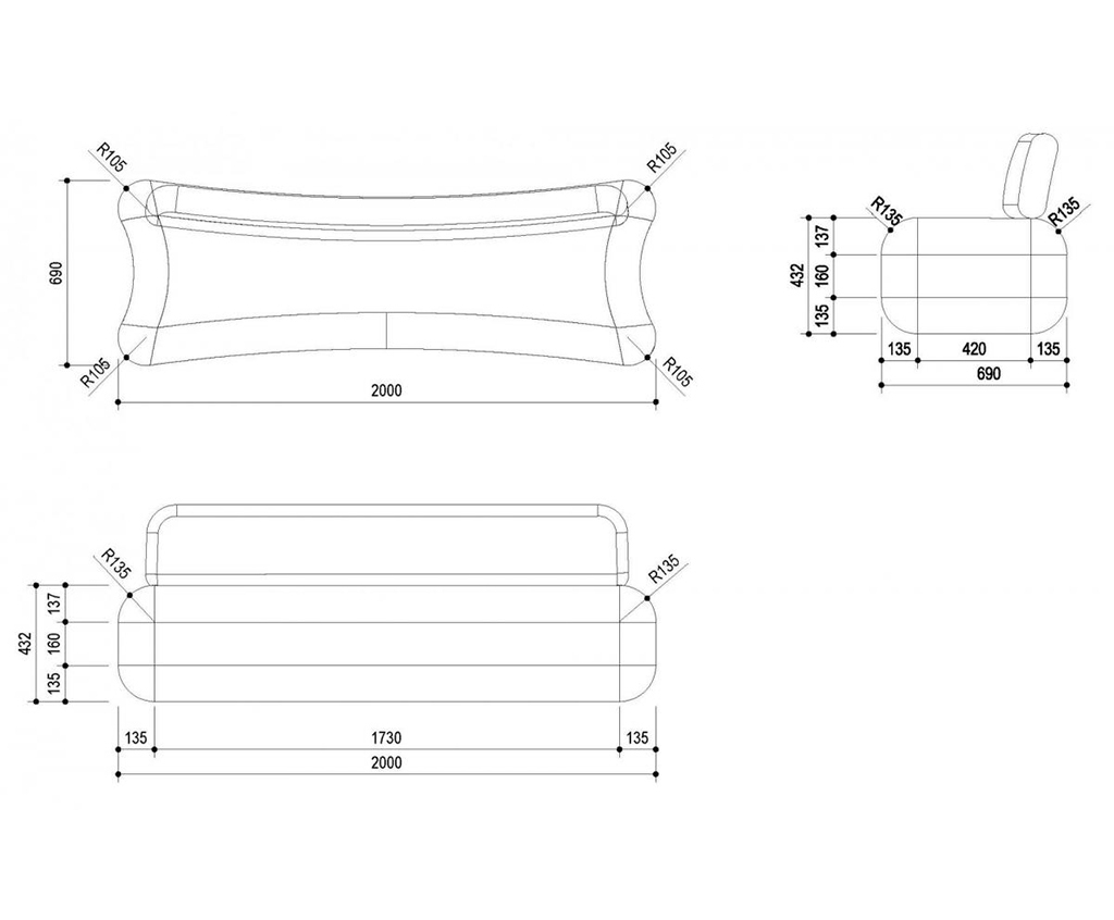 Articulus Rectangular concrete bench | URBASTYLE® | ESI External Works