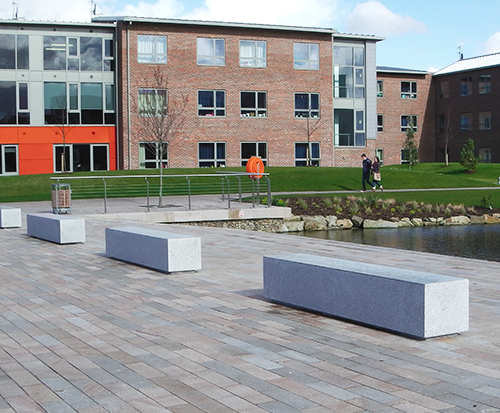 Architectural seating, university campus redevelopment | Artform Urban ...