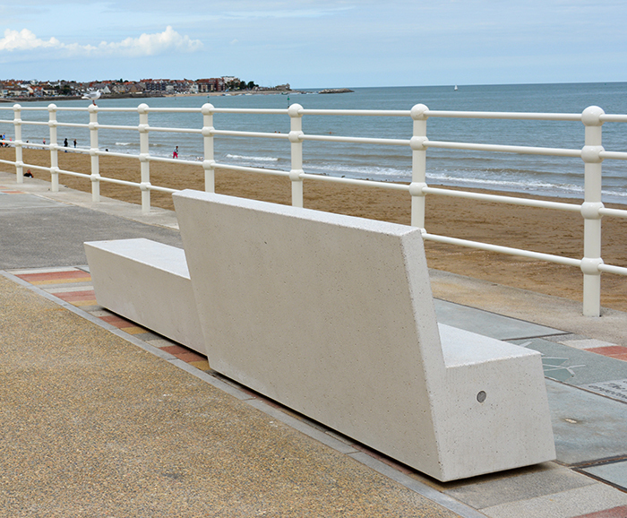 Concrete seating for Colwyn Bay waterfront redevelopment | Artform ...