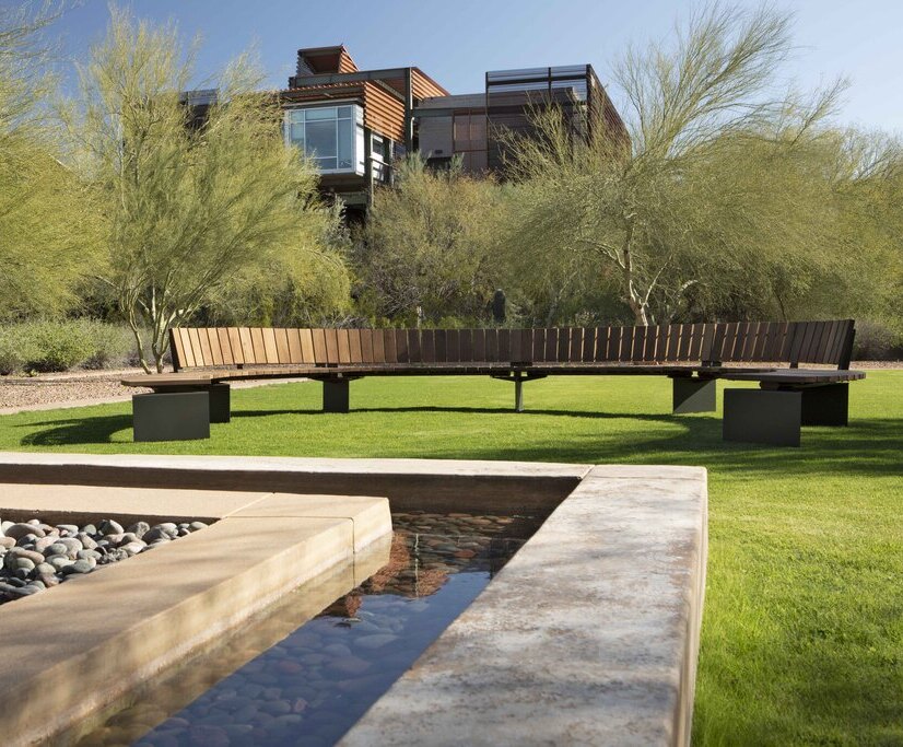 Link timber and steel seat by Landscape Forms | Artform Urban Furniture ...