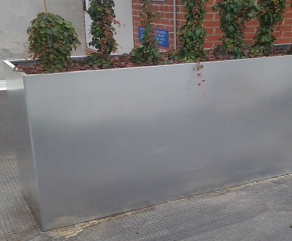 Bespoke galvanised steel planters | Outdoor Design | ESI External Works