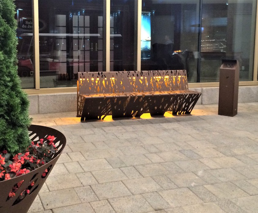 Crossed Contemporary Laser-cut Steel Bench By LAB23 | All Urban | ESI ...