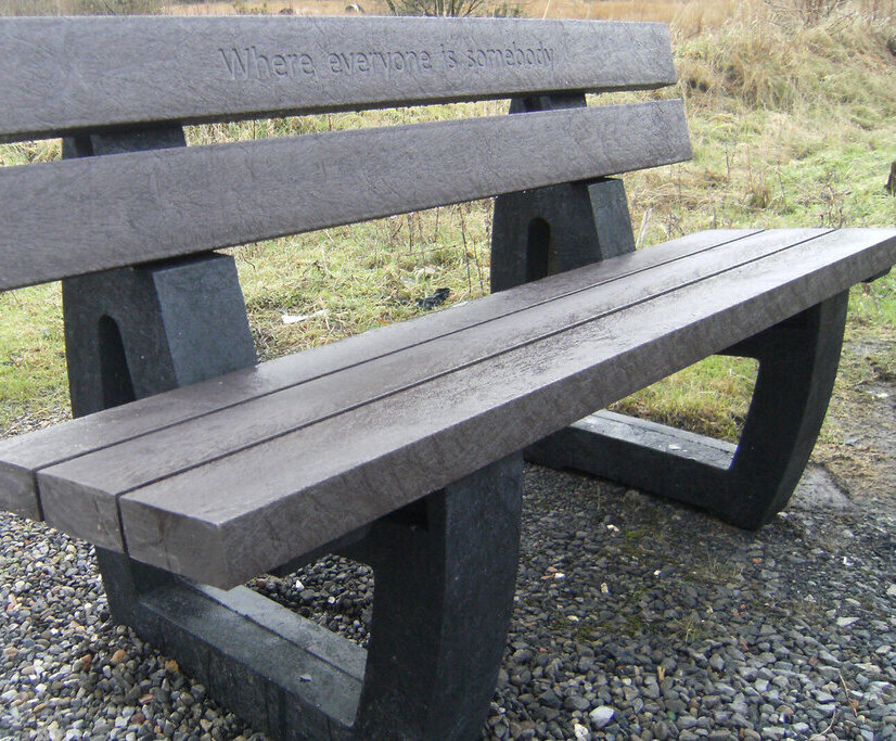 Recycled plastic memorial benches | Second Life Products Wales | ESI ...