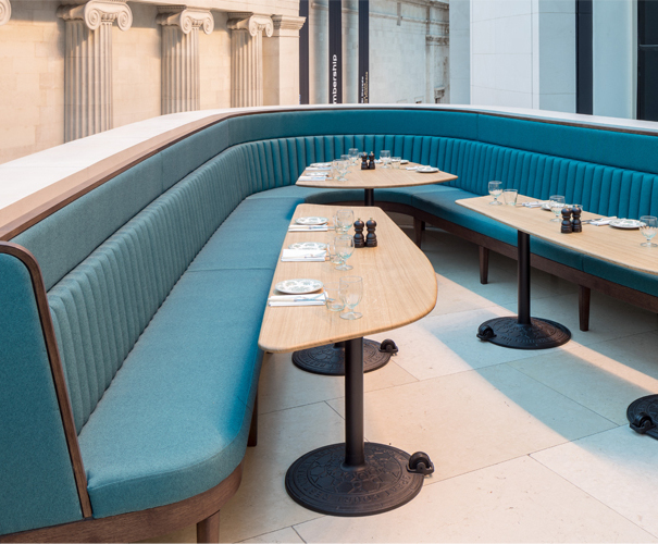 Brasserie-style banquette seating | Benchmark | ESI Interior Design