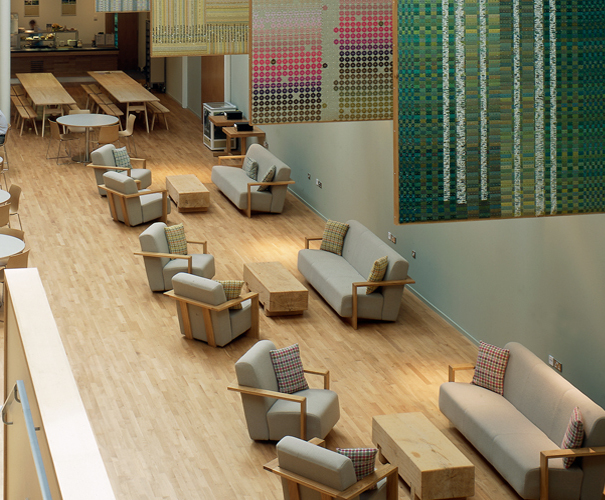 Bespoke reception area seating | Benchmark | ESI Interior Design