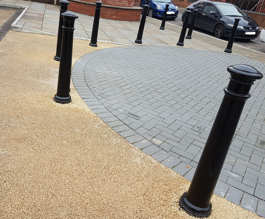 Heavy-duty bound paving for retail parking area | NatraTex | ESI ...