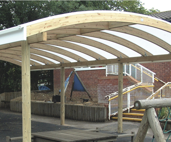 Bespoke timber canopy shelters | Setter Shelters | ESI External Works