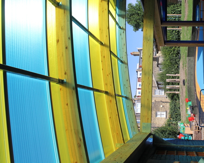 Two roller-shutter canopies | Setter Shelters | ESI External Works