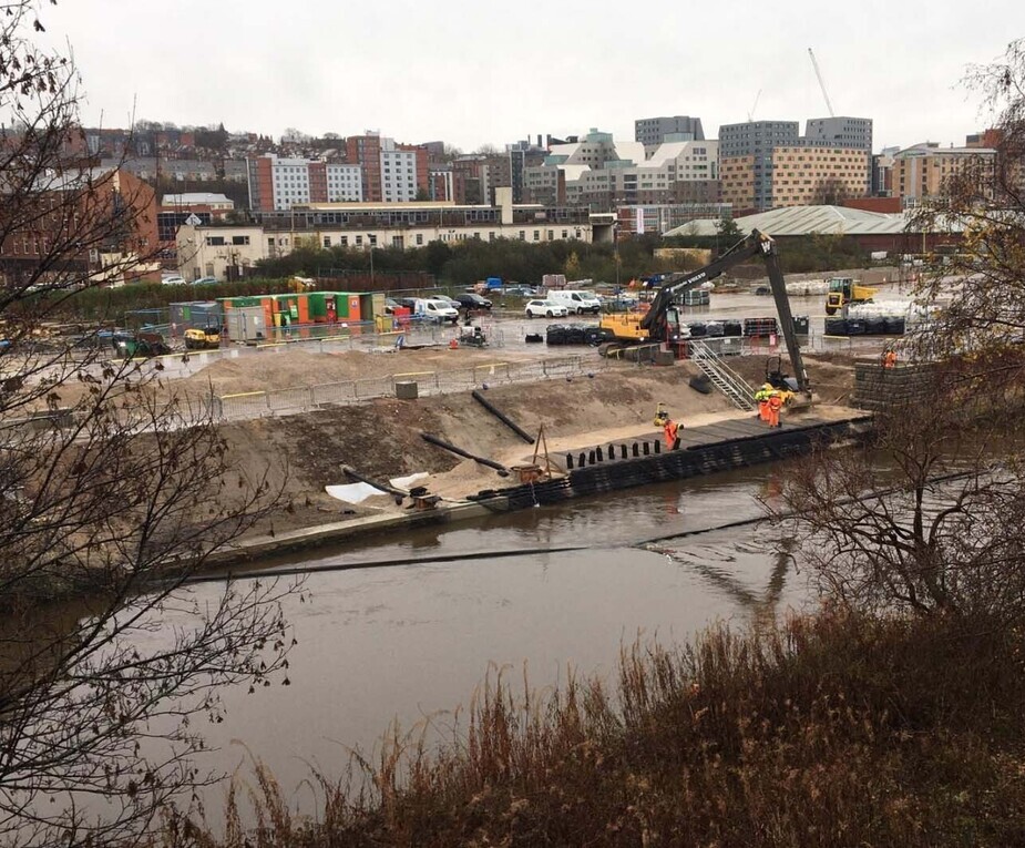 Reinforced vegetated wall system for Aire riverbank | GeoGrow | ESI ...