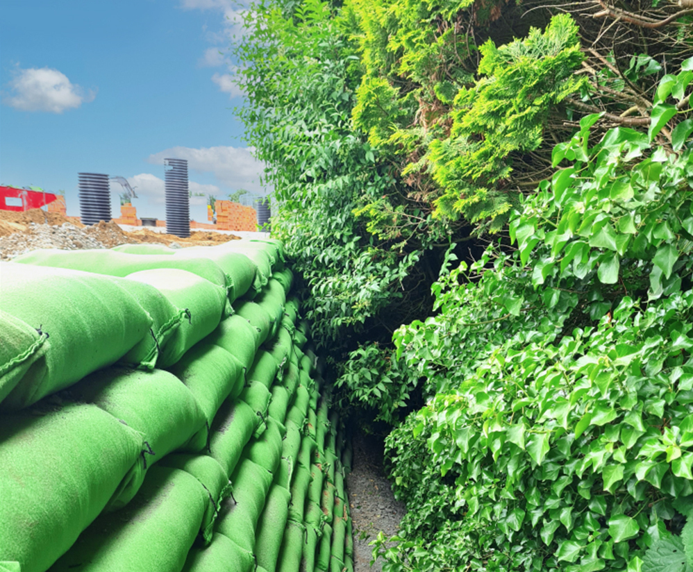 Rootlok vegetated wall system | GeoGrow | ESI External Works