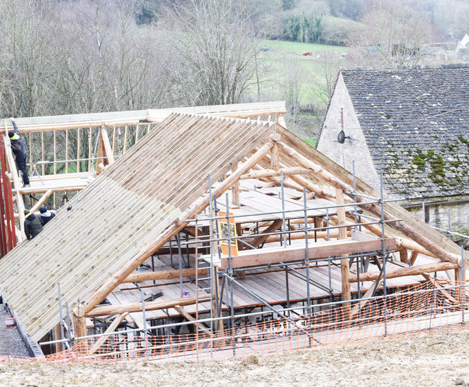Bespoke roundwood T-shaped barn for weddings and events | Roundwood ...