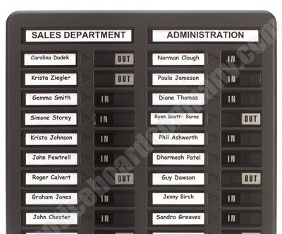 Staff In/Out Notice Boards | Notice Board Company | ESI Interior Design