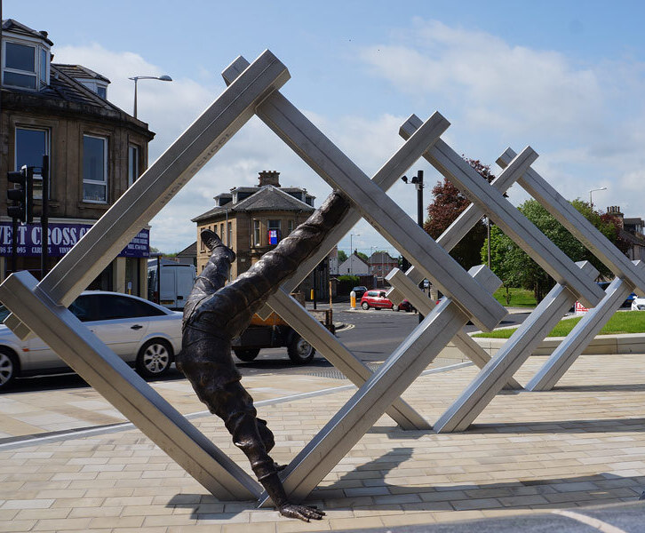 Triamond sculpture represents Wishaw High Schools | David A Annand ...