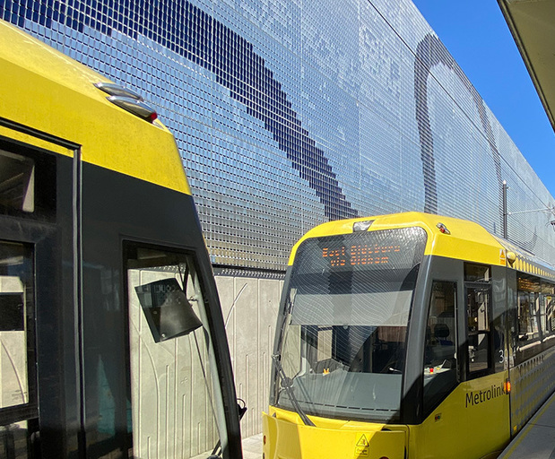 Kinetic wall cladding used in public art - Rochdale | Lang+Fulton | ESI ...