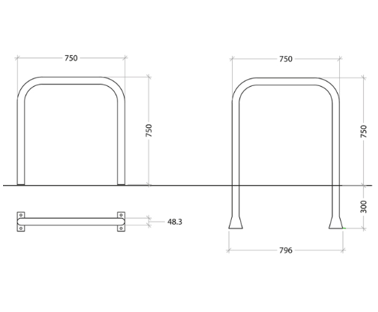 Sheffield cycle parking stand | Street Furnishings | ESI External Works