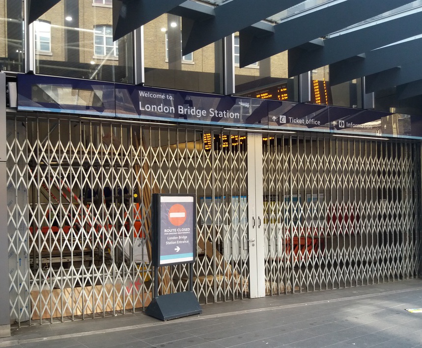 Collapsible custom-made galvanised steel security gates | Bolton Gate ...