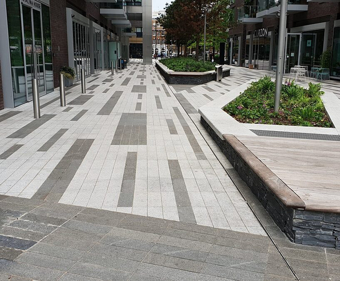 Natural stone elements for public realm - Aldgate | CED Stone Group ...