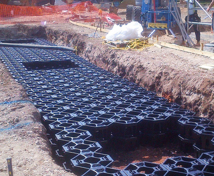 StrataCell tree root cells for hospital tree planting | GreenBlue Urban ...