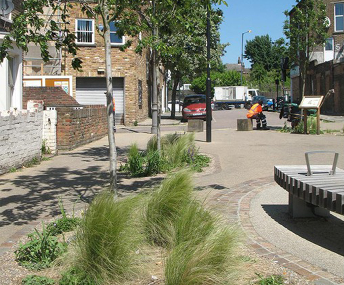 StrataCell™ tree pits for London community rain garden | GreenBlue ...