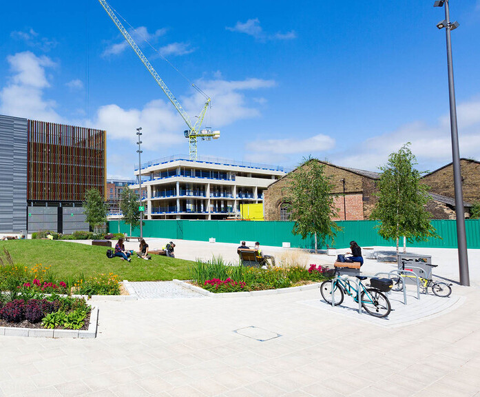 ArborFlow tree pits and rain gardens for mixed use site | GreenBlue ...