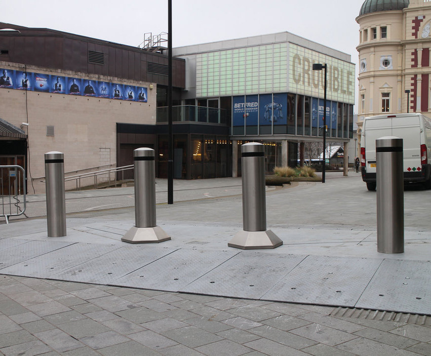 Matador IWA 14 automatic sliding bollards | Heald | ESI External Works