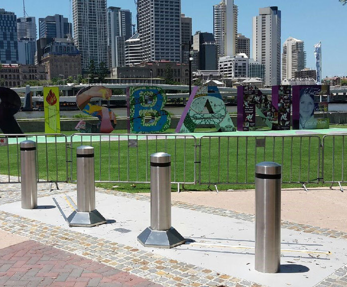 Matador IWA 14 automatic sliding bollards | Heald | ESI External Works