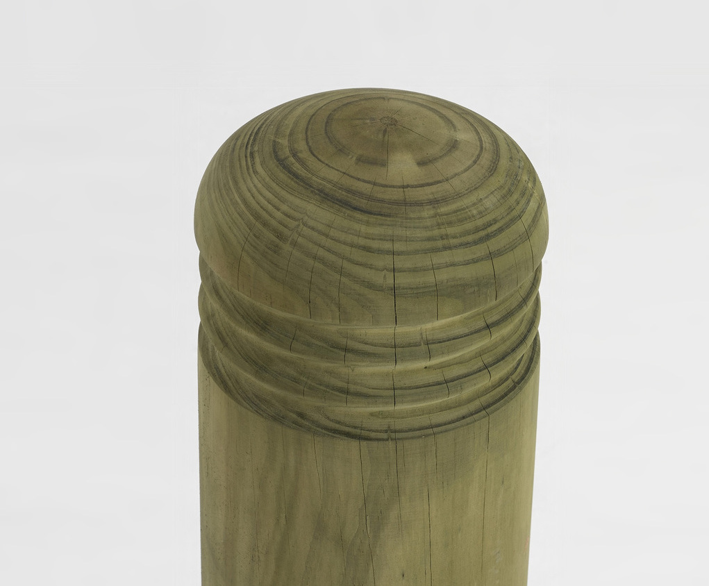 Machine-rounded timber bollards with top options | M&M Timber | ESI ...