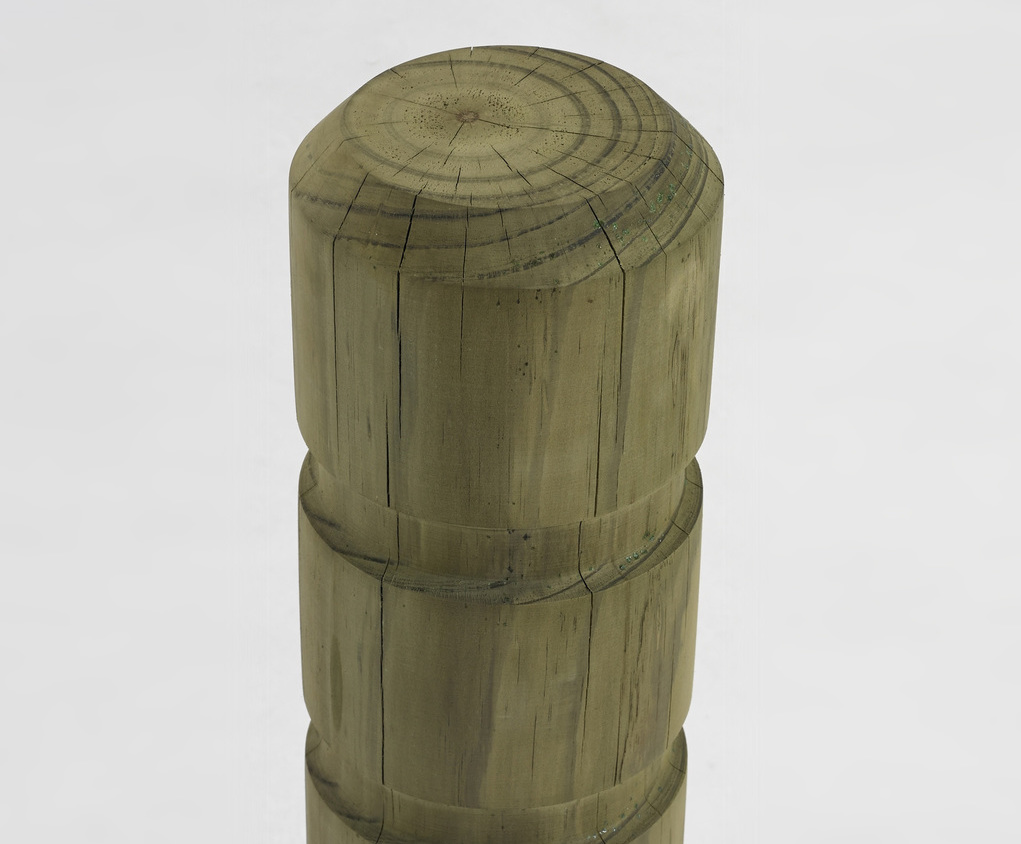 Machine-rounded timber bollards with top options | M&M Timber | ESI ...