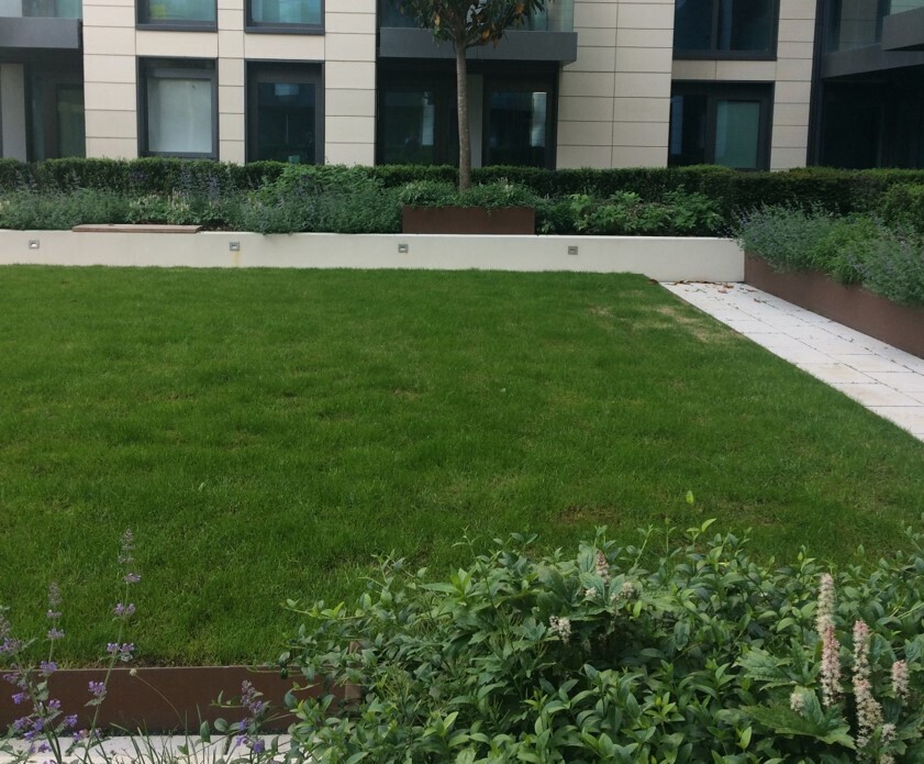 Corten landscape edging - Sovereign Court, Hammersmith | EverEdge | ESI ...